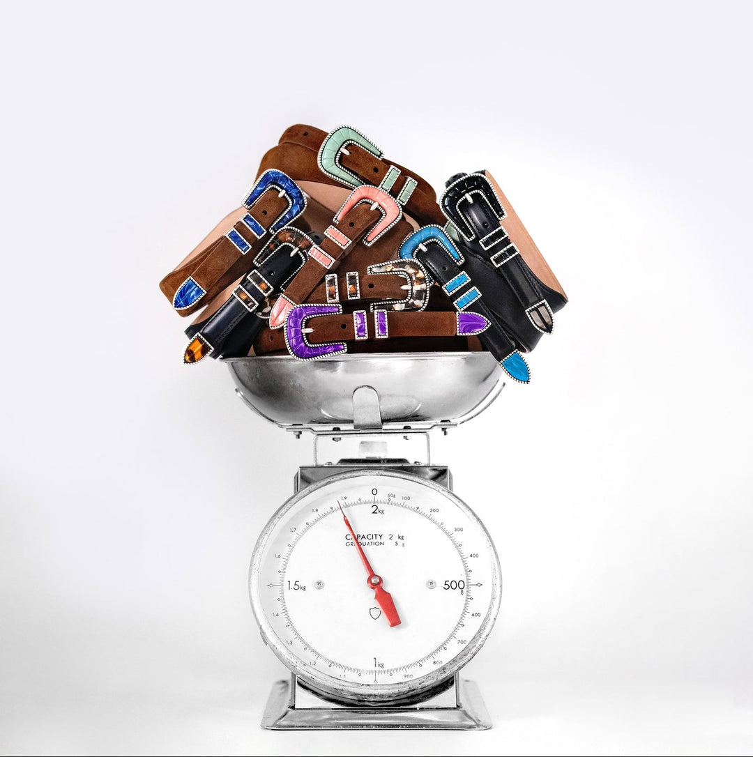 Crazy Color Belts – Statement Leather Design | Silver Ostrich – Silver ...